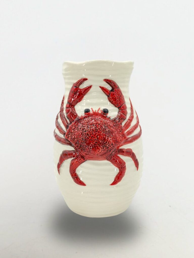 Scarlet Crab Vase